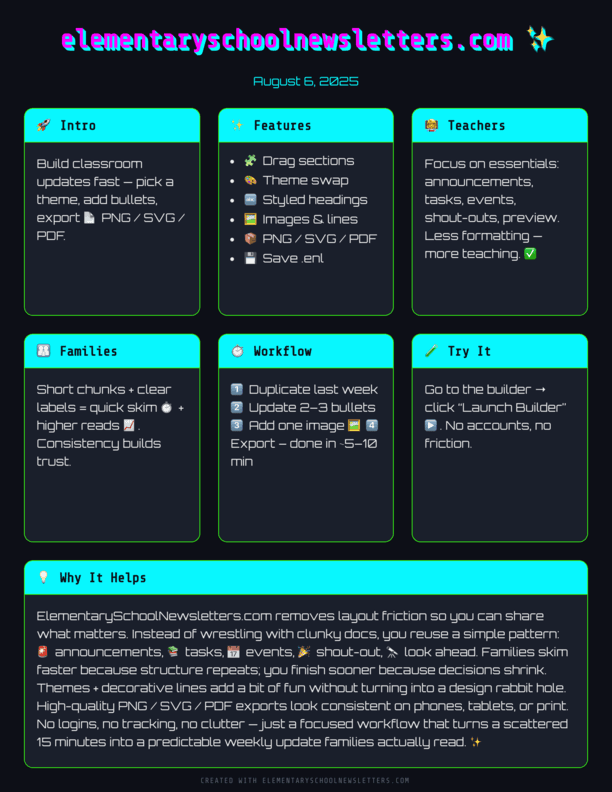 Classroom Newsletter Maker - Create Free Classroom Newsletter ...