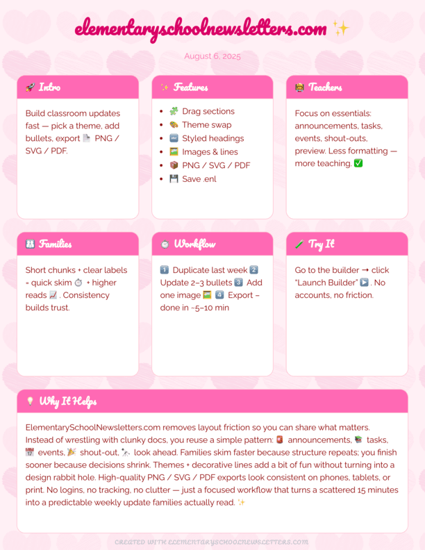 Classroom Newsletter Maker - Create Free Classroom Newsletter ...